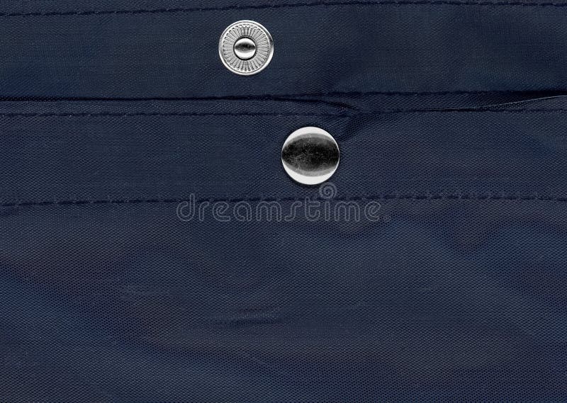 Snap Fastener on Blue Fabric Stock Image - Image of popper, textile ...