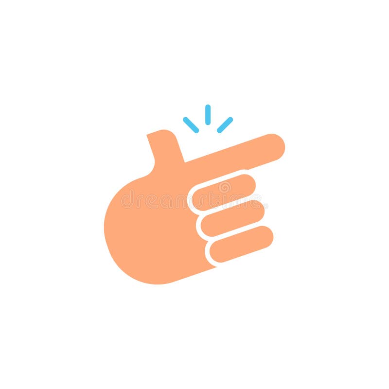 Snap Finger Vector Icon Logo Design Stock Vector - Illustration of ...