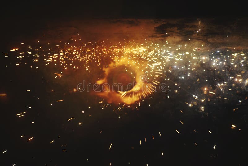 Snap of a Fire Work at the Time of Festival Dipavali Stock Image ...