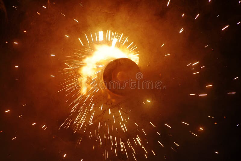 Snap of a Fire Work at the Time of Festival Dipavali Stock Photo ...