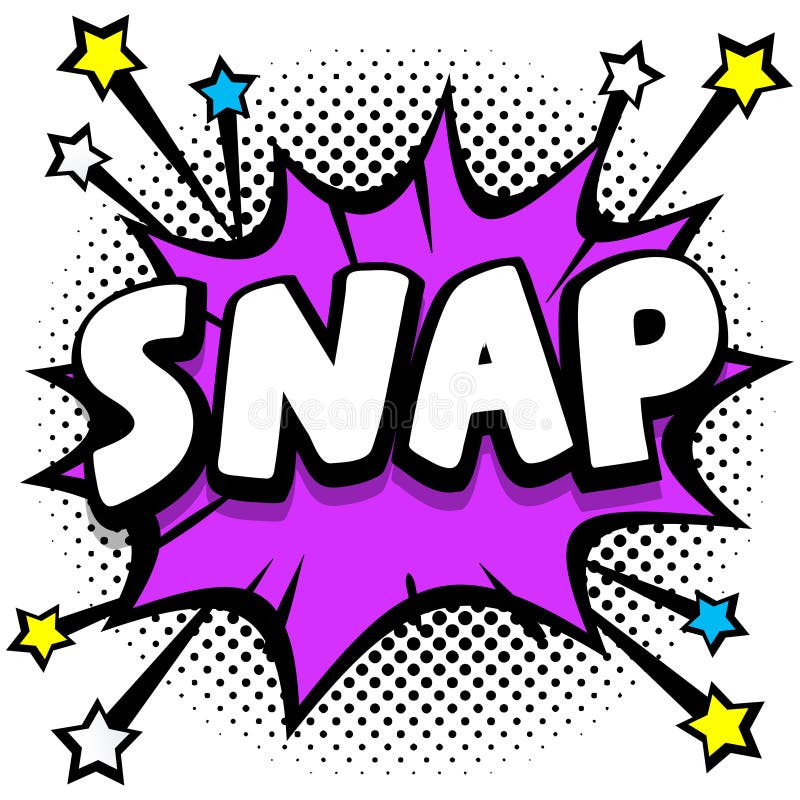 Snap Pop Art Comic Speech Bubbles Book Sound Effects Stock Vector ...