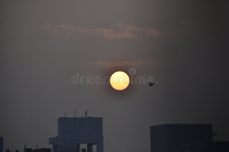 Snap of the Rising Sun in the Sky Stock Image - Image of morning ...
