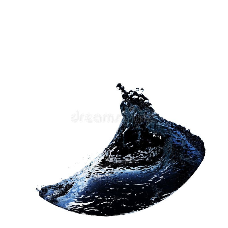 Snap Shot of a Large Liquid Ball with a Wave Stock Illustration ...