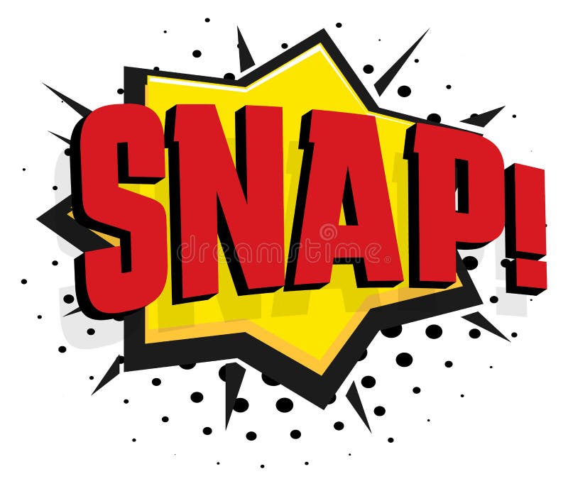 Snap Sound in Comic Splash Frame. Vintage Balloon Stock Vector ...