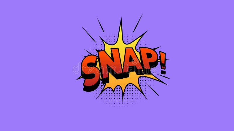 Snap Text Animation with Comic Style Stock Video - Video of background ...