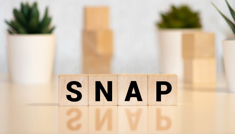 Snap Word Made with Building Blocks Isolated on White Stock Photo ...
