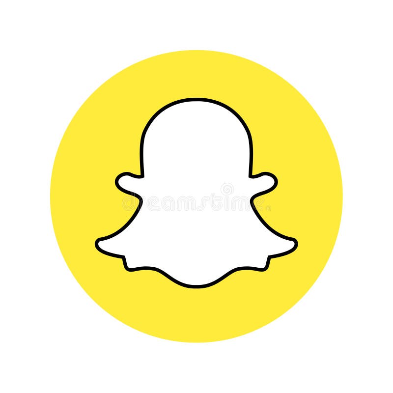 Snapchat Social Media Logo editorial stock photo. Illustration of ...