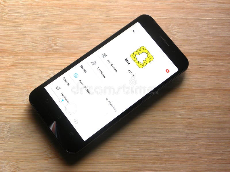 Snapchat profile editorial stock photo. Image of internet - 153165408