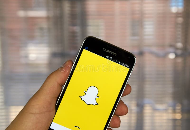 Snapchat Application on Android Smartphone Editorial Photography ...