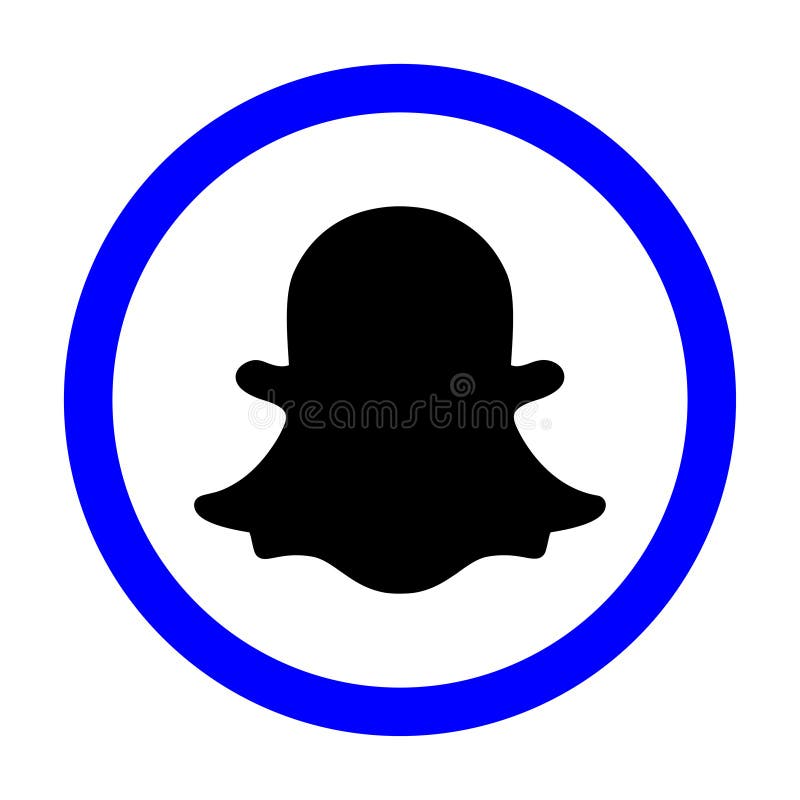 Snapchat Icon Logo editorial stock image. Illustration of symbol ...