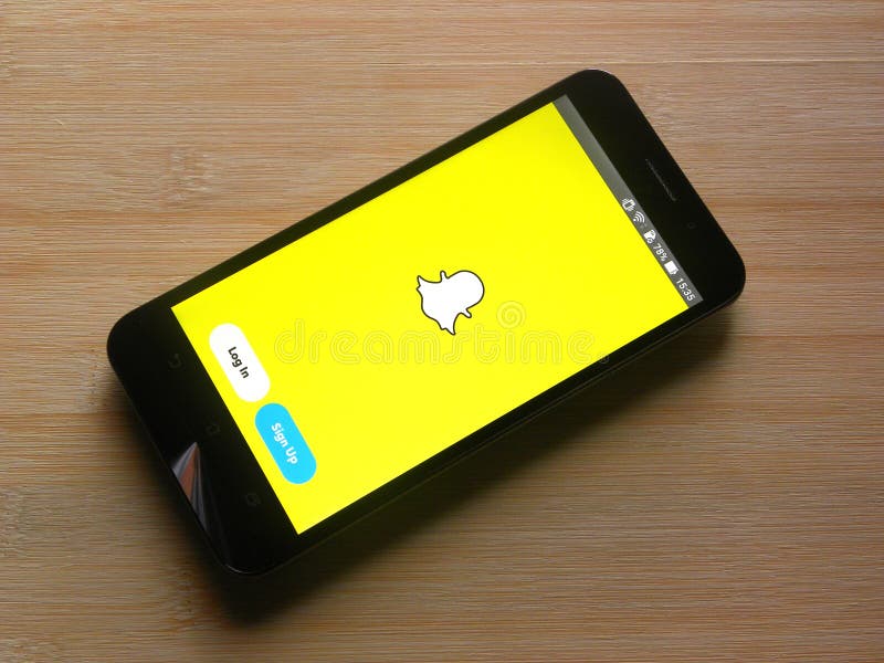 Snapchat login editorial photography. Image of management - 153165407