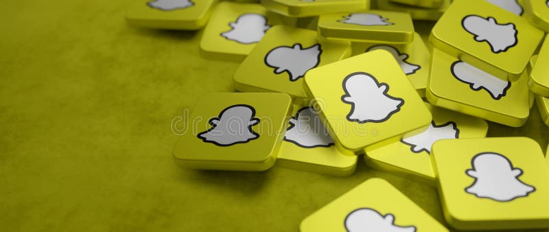 Snapchat Logo Concept Banner with Copyspace Editorial Image ...