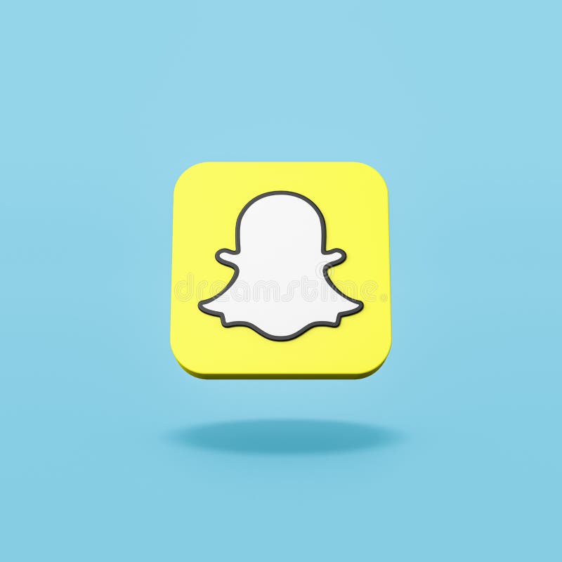 Snapchat Logo on Flat Blue Background Editorial Image - Illustration of ...