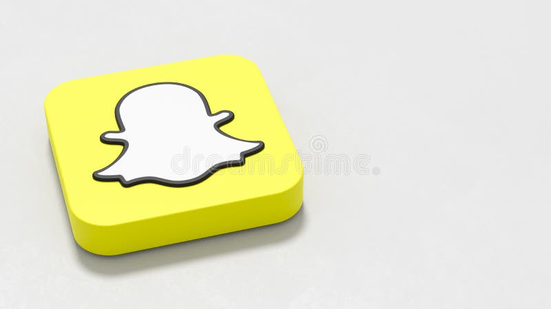 Snapchat Logo on Light Grey Background with Copy Space Editorial Stock ...