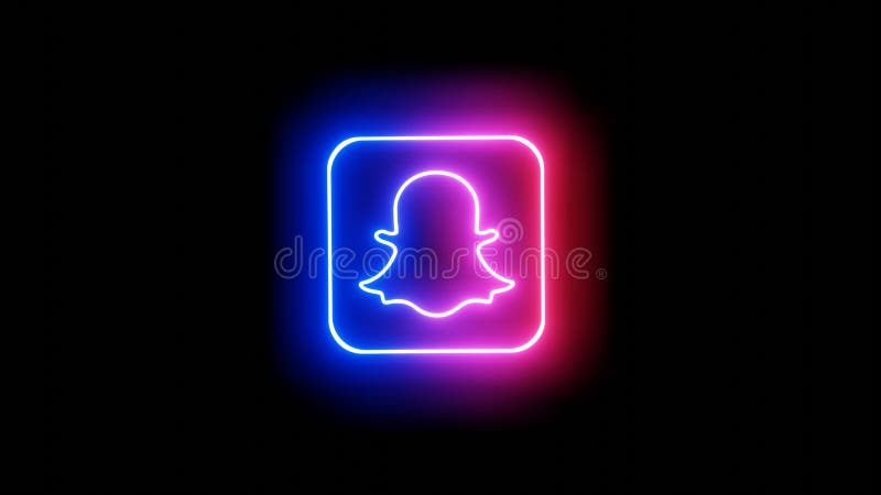 Snapchat Logo in Neon Light Neon Sign and Neon Light Concept Editorial ...