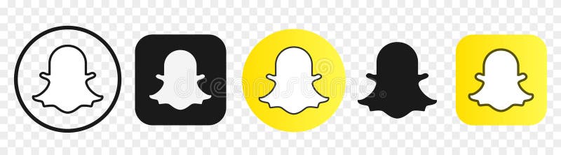 Snapchat Logo Set in Different Shape on a Transparent Editorial ...