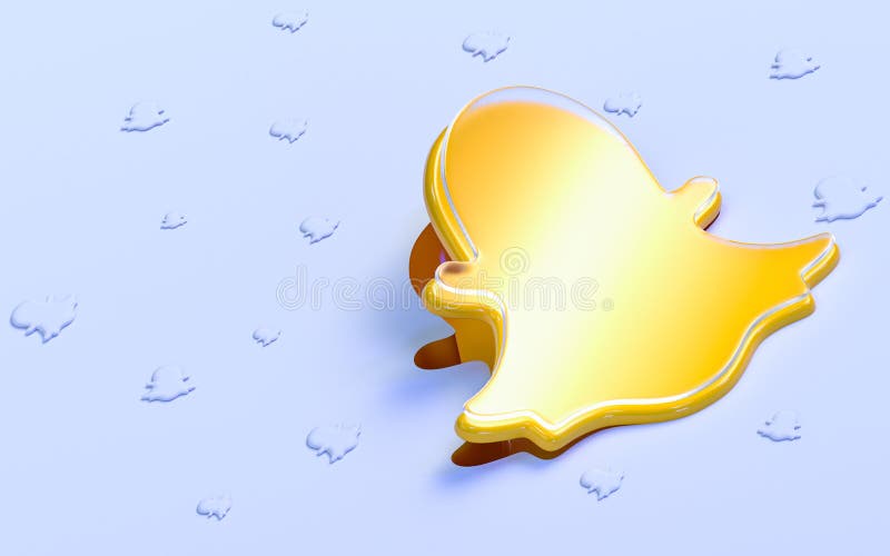 Snapchat Sign Folding on White Background 3d Render Concept Editorial ...