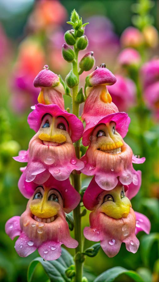 A Snapdragon with Petals Shaped Like Silly Faces Complete with ...