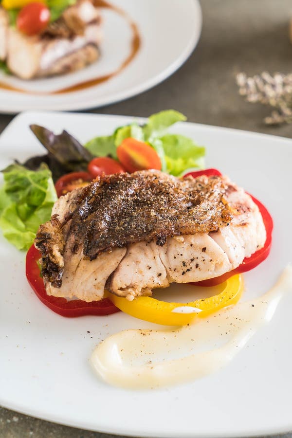 Snapper fish steak stock image. Image of steak, plate - 102558729