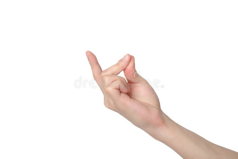 Isolated Female Hand Touching Pointing To Something Stock Photo - Image ...