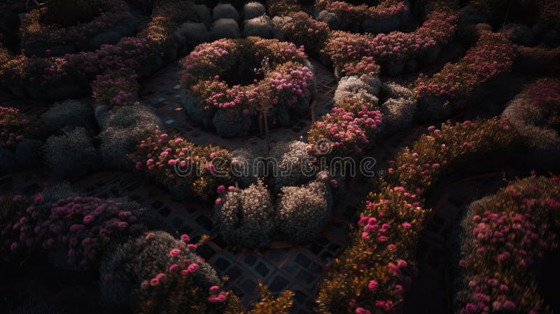 A Snapshot of a Flower Maze Generative AI Stock Illustration ... A Snapshot of a Flower Maze Generative AI Stock Illustration ...