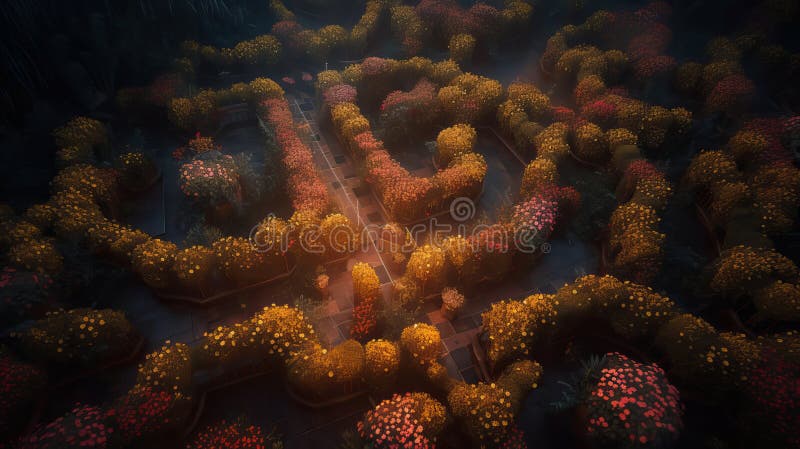 A Snapshot of a Flower Maze Generative AI Stock Illustration ... A Snapshot of a Flower Maze Generative AI Stock Illustration ...