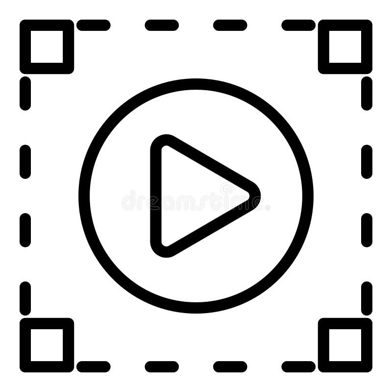 Snapshot Icon Outline Vector. Screen Button Stock Vector - Illustration ...