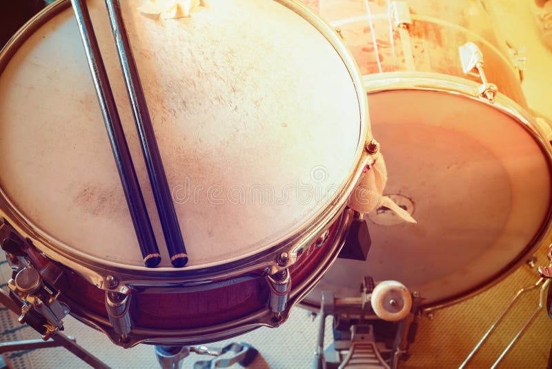 Snare and Kick stock image. Image of concert, closeup - 127094775