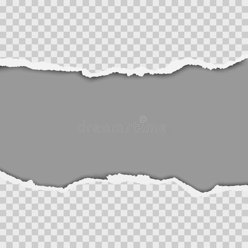 Snatched Middle of Transparent Paper with Torn Edges and Space for Text ...