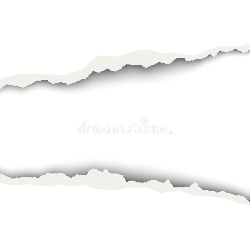 Snatched Middle of Transparent Paper with Torn Edges and Space for Text ...