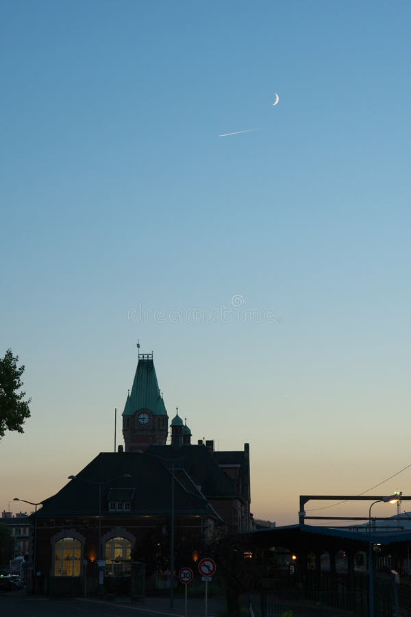 SNCF Colmar Station in the Evening Stock Image - Image of station ...