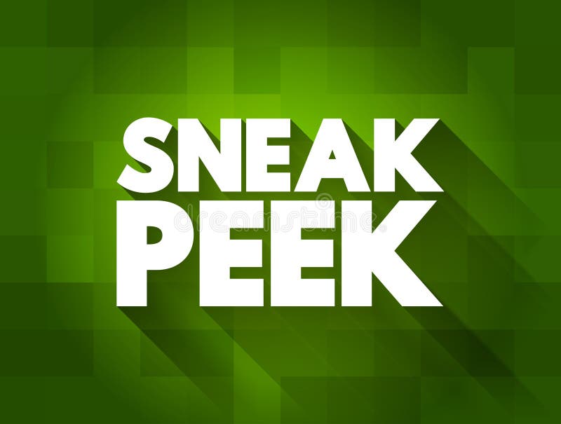 Sneak Peek Stock Illustrations – 363 Sneak Peek Stock Illustrations ...