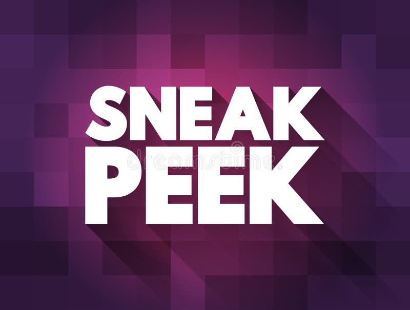 Sneak Peek Stock Illustrations – 363 Sneak Peek Stock Illustrations ...