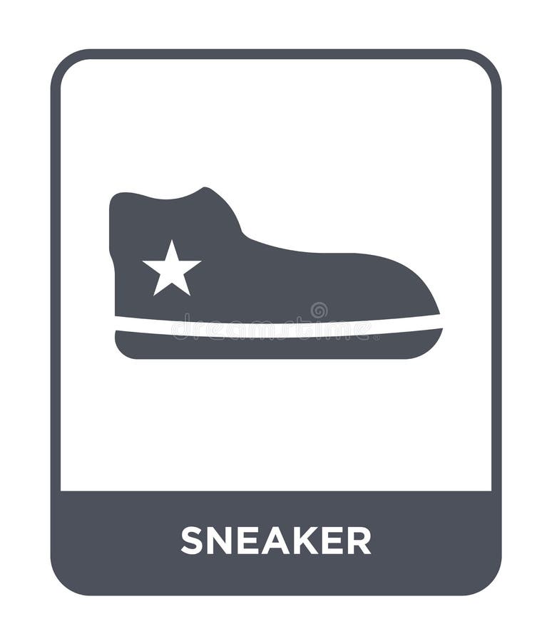 Sneaker Icon in Trendy Design Style. Sneaker Icon Isolated on White ...