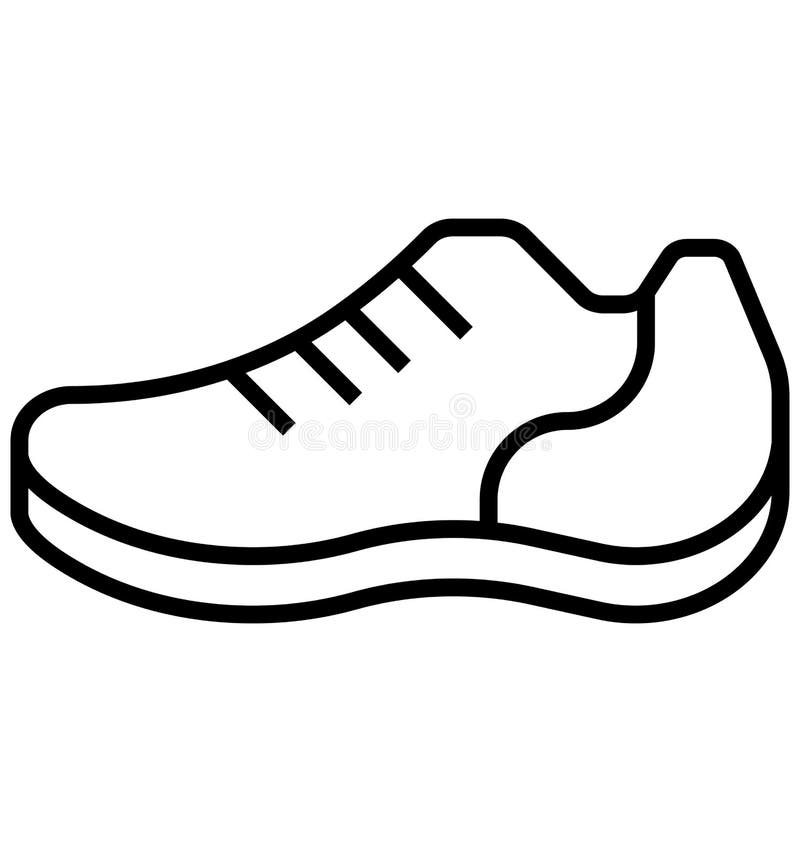 Sneaker Line Isolated Vector Icon Fully Editable Stock Vector ...