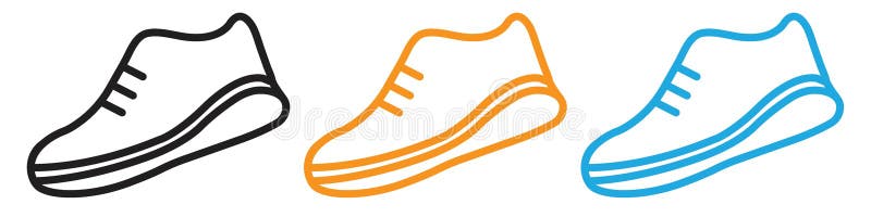 Sneaker Shoe Vector Logo Set Collection for Web App Ui Stock Vector ...