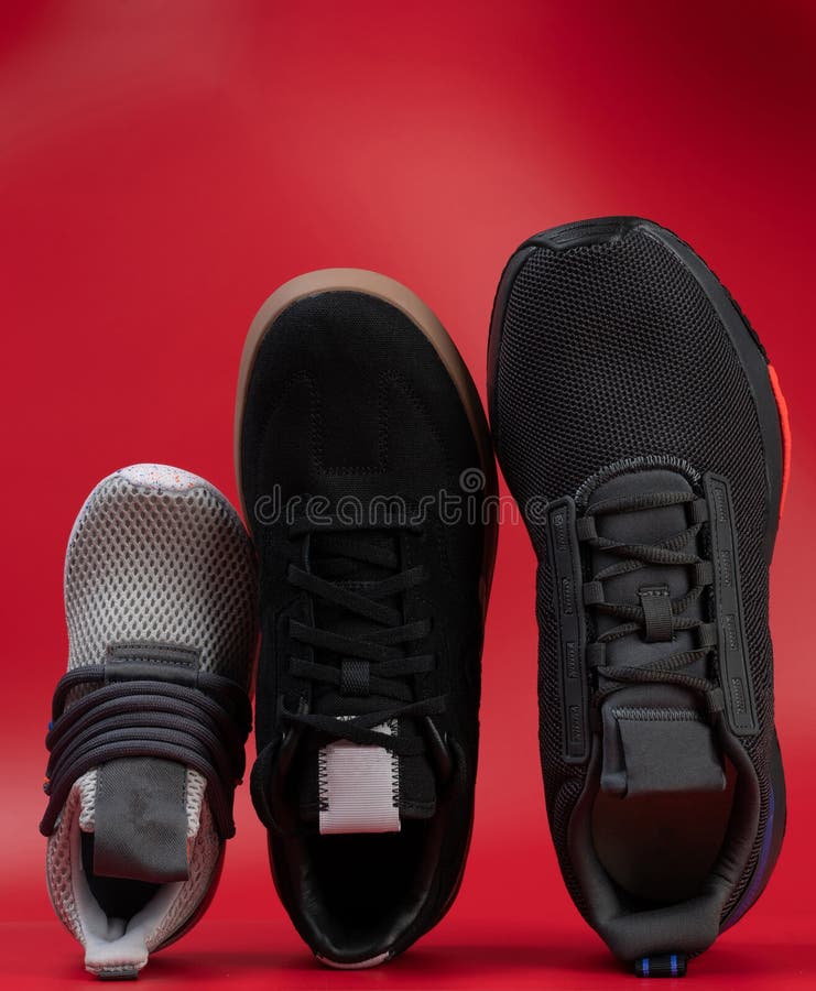 Pile of different shoes stock image. Image of object - 266055793