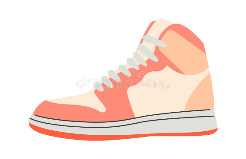 Sneaker for Walking Flat Icon Trendy Shoe Pair Stock Vector ...