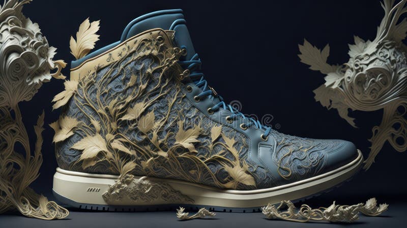 Sneakers Designed with Intelligent AI Patterns.generative AI Stock ...