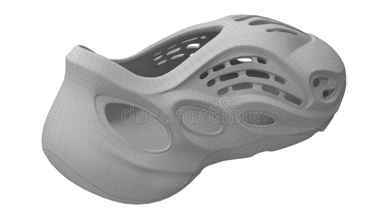 Sneakers Foam Runner stock illustration. Illustration of white - 369681339
