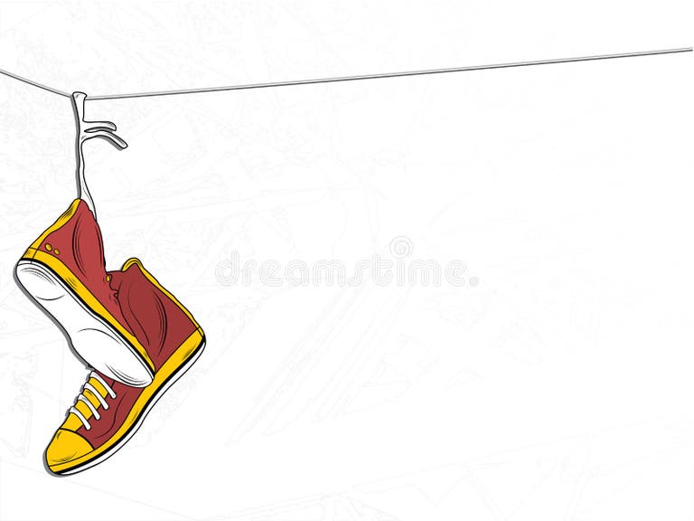 Hanging Sneaker Stock Illustrations – 175 Hanging Sneaker Stock ...