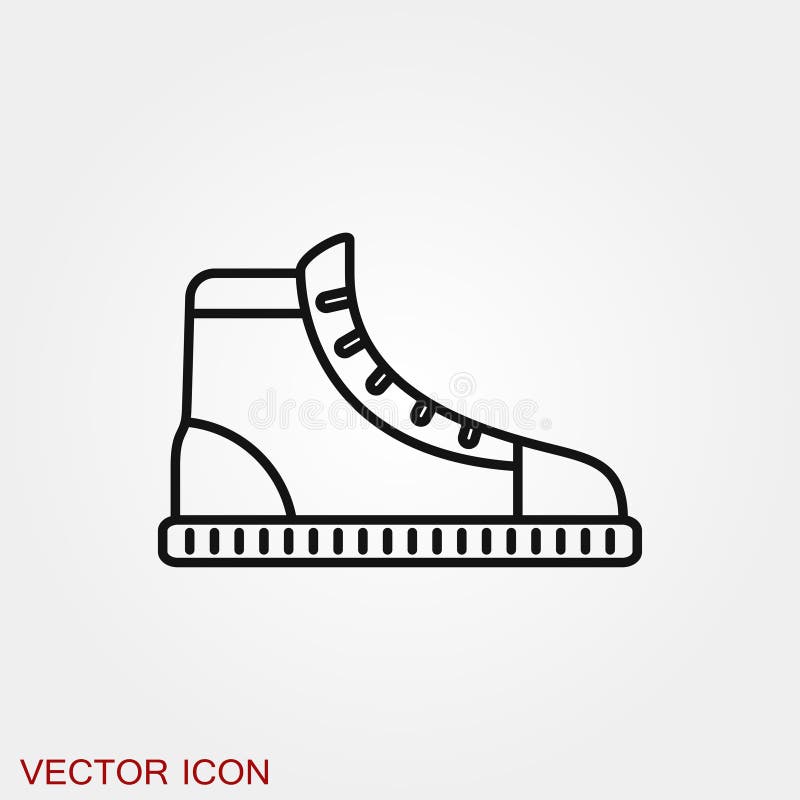 Sneakers Icon Vector Sign Symbol for Design Stock Illustration ...