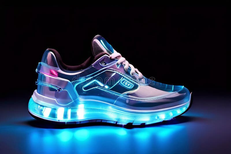 Sneakers with Led Light Up Soles these Sneakers Featur Stock Image ...