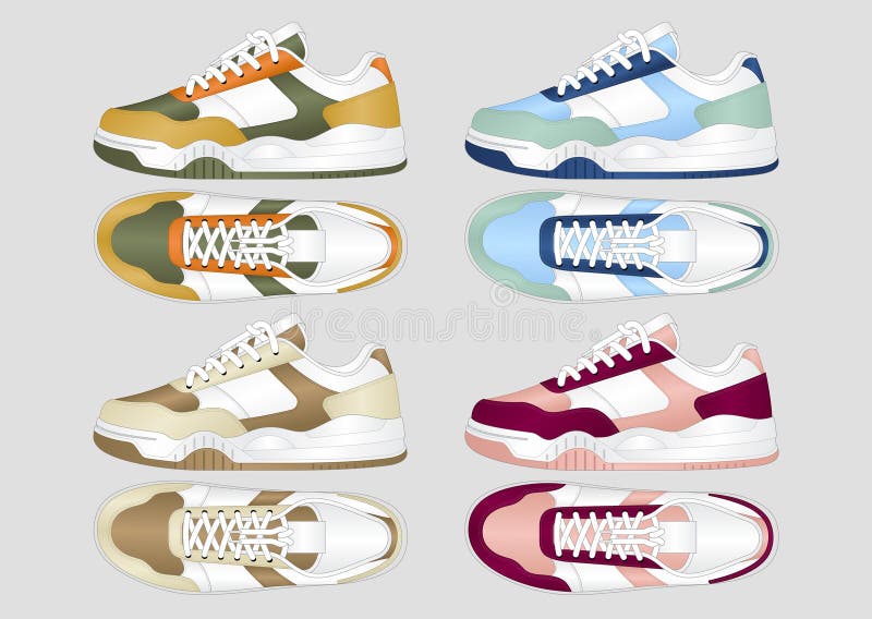 Sneakers Designs Stock Illustrations – 2,777 Sneakers Designs Stock ...