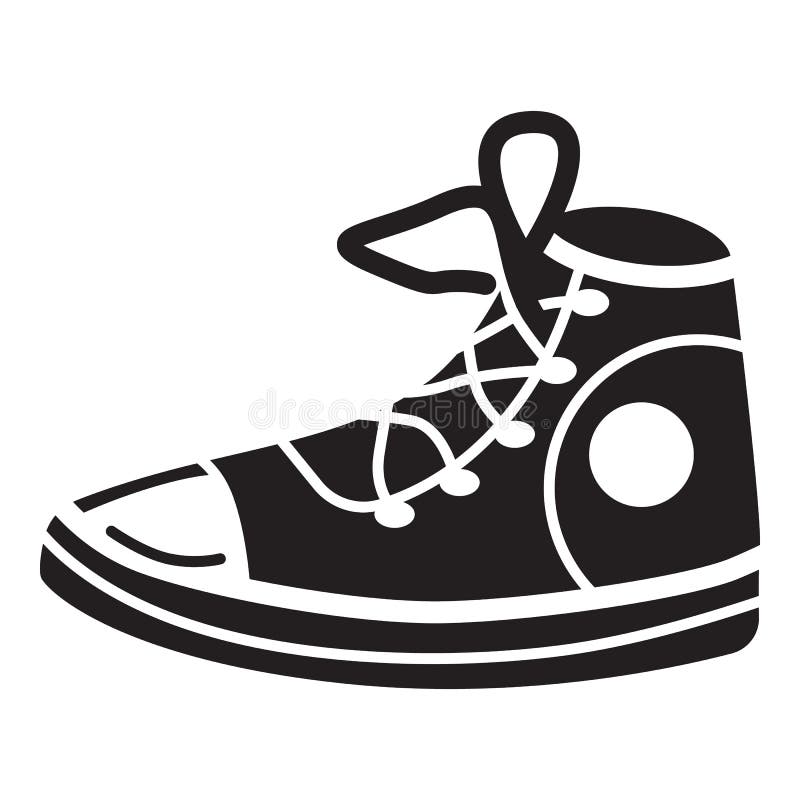 Sneakers Shoes Icon, Simple Style Stock Vector - Illustration of foot ...