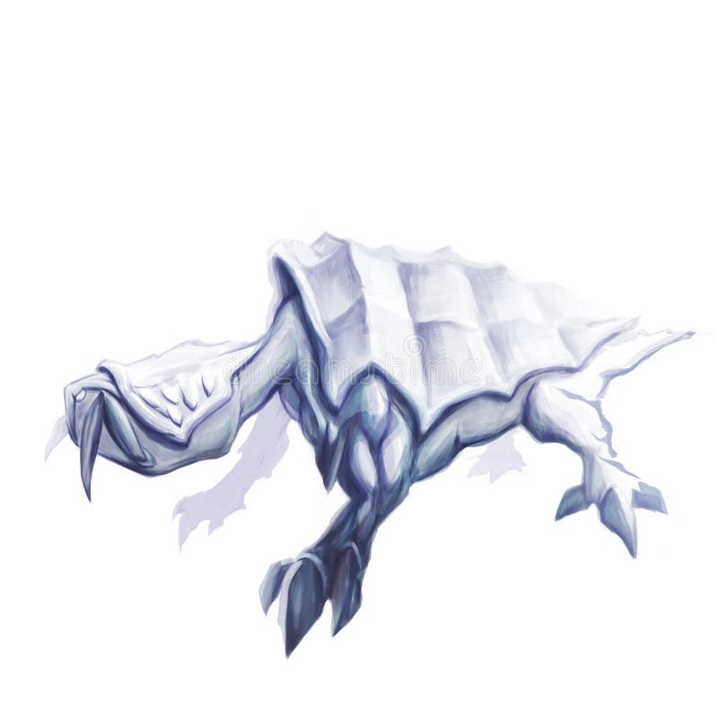 Sneaky Mythical Reptile Concept Art Stock Image - Image of monster ...