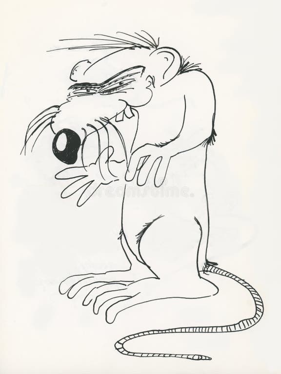 A sneaky rat stock illustration. Illustration of creature - 250735611