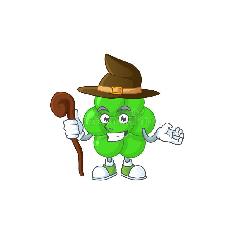 Sneaky and Tricky Witch Staphylococcus Aureus Cartoon Drawing Concept ...