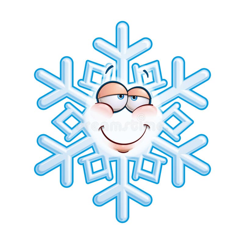 Sneeuwvlok Emoticon - Knipoog Stock Illustratie - Illustration of ...