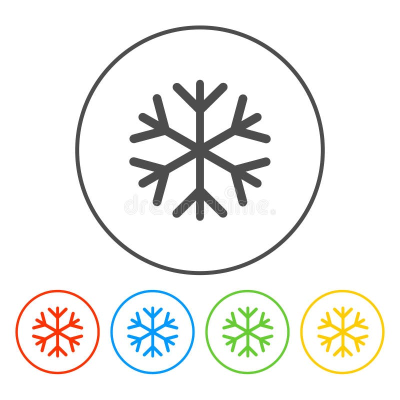 Snowflake Flat-pictogram Met Lange Schaduw Symbool Van De Kou En De ...